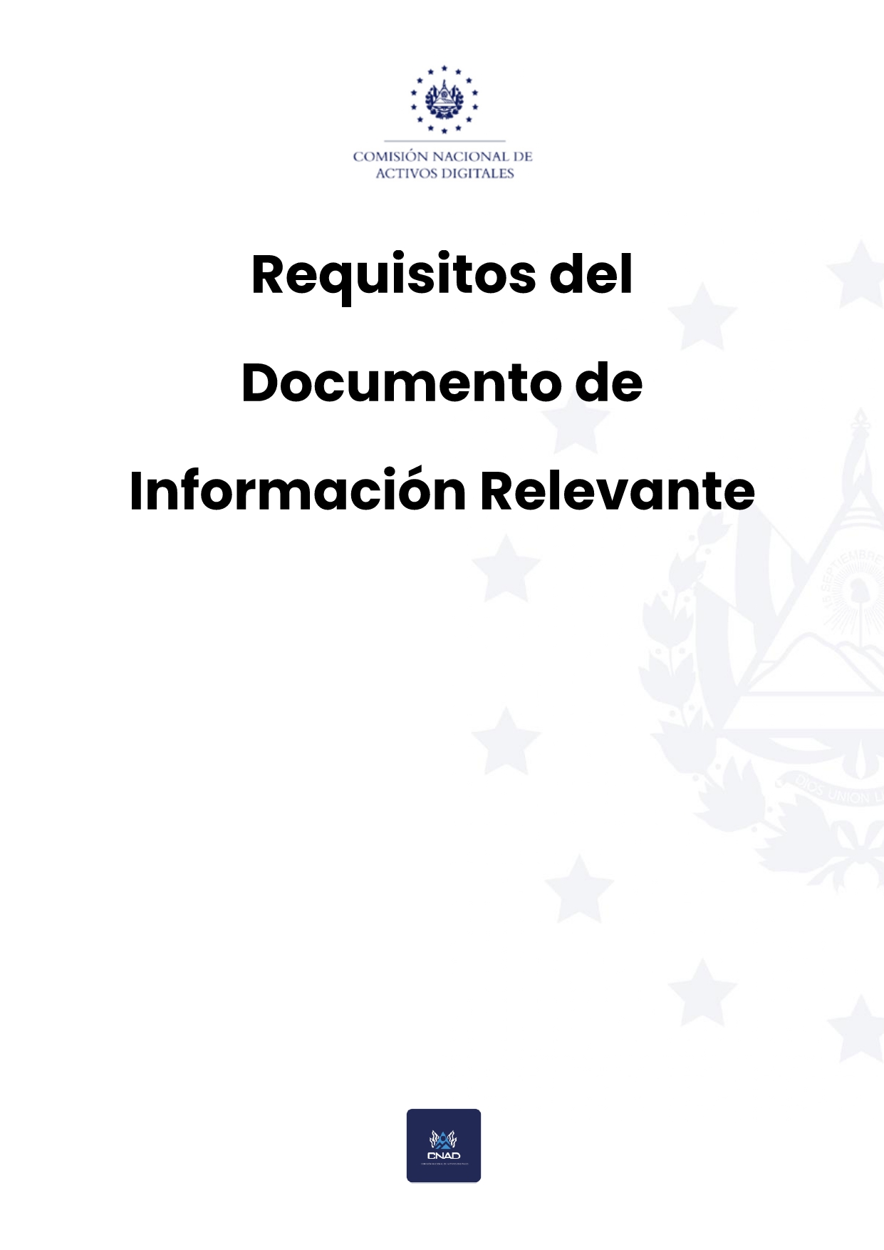 Requerimientos - Comisión Nacional de Activos Digitales (CNAD)